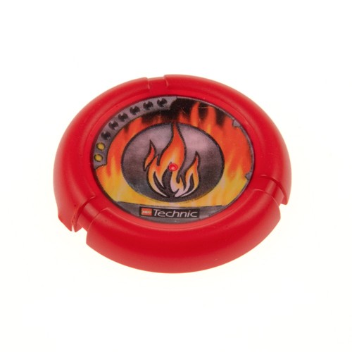 1X Lego Technic Slide Disk Torch Slizer Red Fire Flames 8500 32171PB007 ...