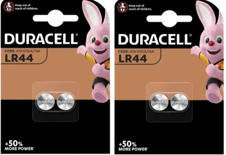 2/4 Pc Duracell LR44 Batteries AG13 357 A76 L1154 SR44 Coin Cell Button ...
