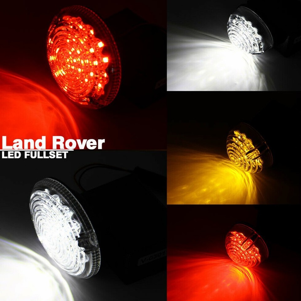 11pcs Lamp Light LED Bulb Set For LAND ROVER DEFENDER 90 110 Amber ...