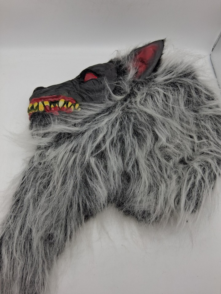 Halloween Wolfman Face Mask Werewolf Wolf Horror Mask Latex Cosplay ...