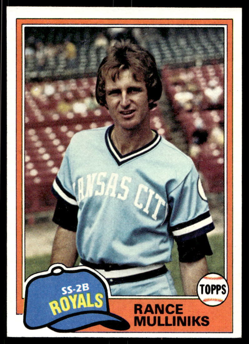 1981 Topps 433 Rance Mulliniks Kansas City Royals Baseball Card | eBay