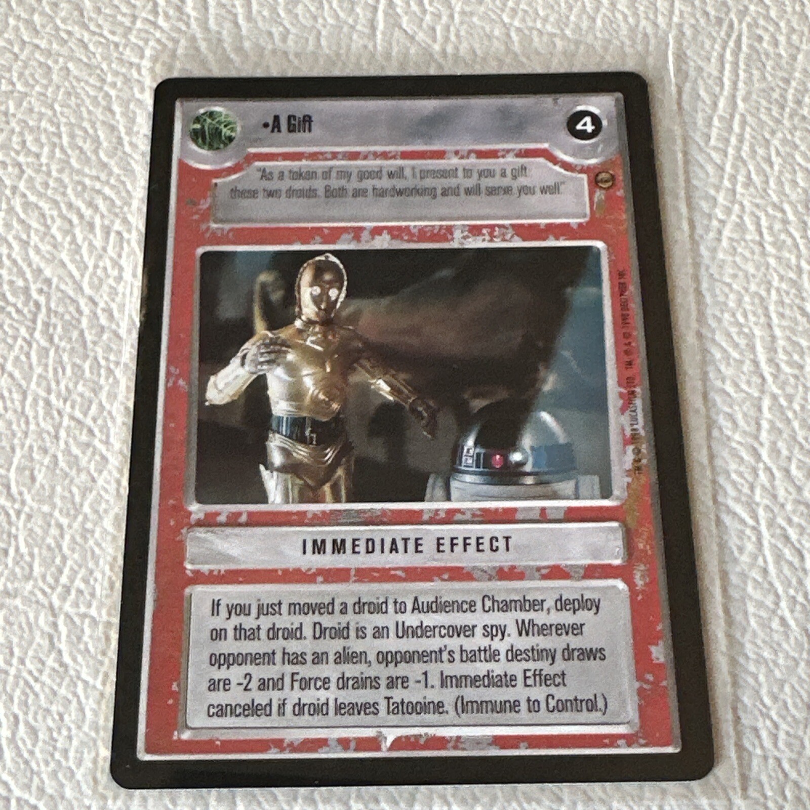 SWCCG: A Gift Jabba's Palace Star Wars CCG Decipher | eBay