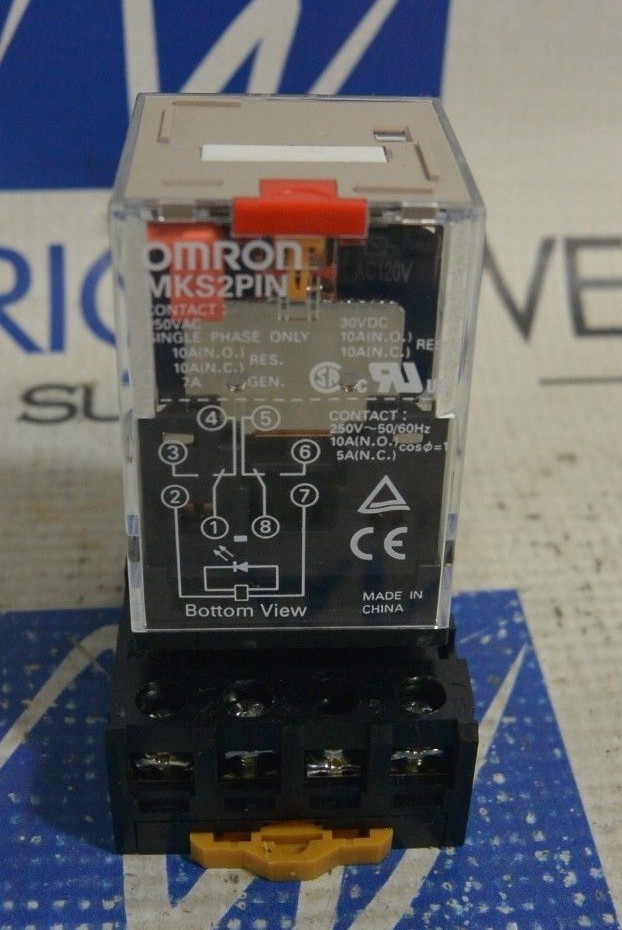 Omron MKS2PIN 250VAC Single Phase Ice Cube Relay with 0785CX Base | eBay