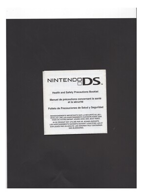 Safety Precautions Nintendo DS INSERT MANUAL ONLY Authentic Original | eBay