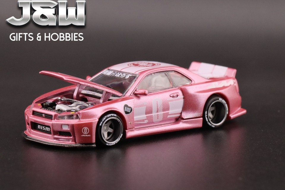 Kaido House x Mini GT Nissan GT-R R34 Kaido Racing Factory V1 Pink ...