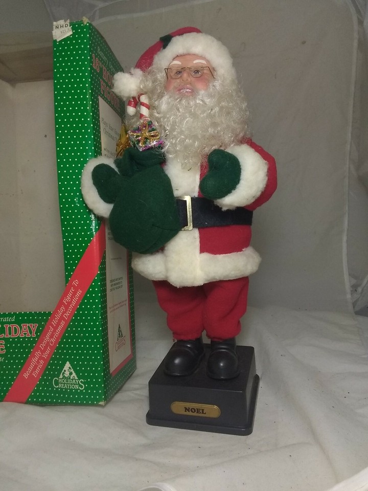 HOLIDAY CREATIONS 16" Plush Poseable Santa Figure CHRISTMAS | eBay