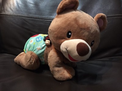 VTECH INTERACTIVE EXPLORE & LEARN TO CRAWL ALONG TEDDY BEAR CUB PLUSH ...