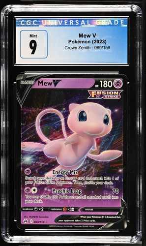 CGC Graded 9 Mew V 060/159 Crown Zenith Pokemon Card | eBay