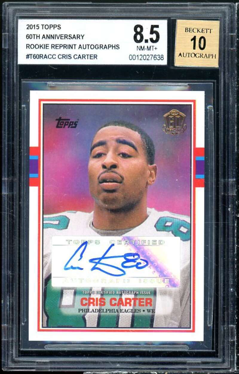 Cris Carter 2015 Topps Anniversary Rookie Reprint Autographs #160RACC ...