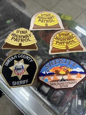 Utah Highway Patrol San Juan Uintah County Sheriff Patch Bundle Lot Set x5 | eBay