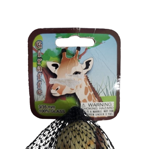 Vintage Glasfirma 35MM Giraffe Glass Mega Marbles 3-pack, Orange/Tan ...