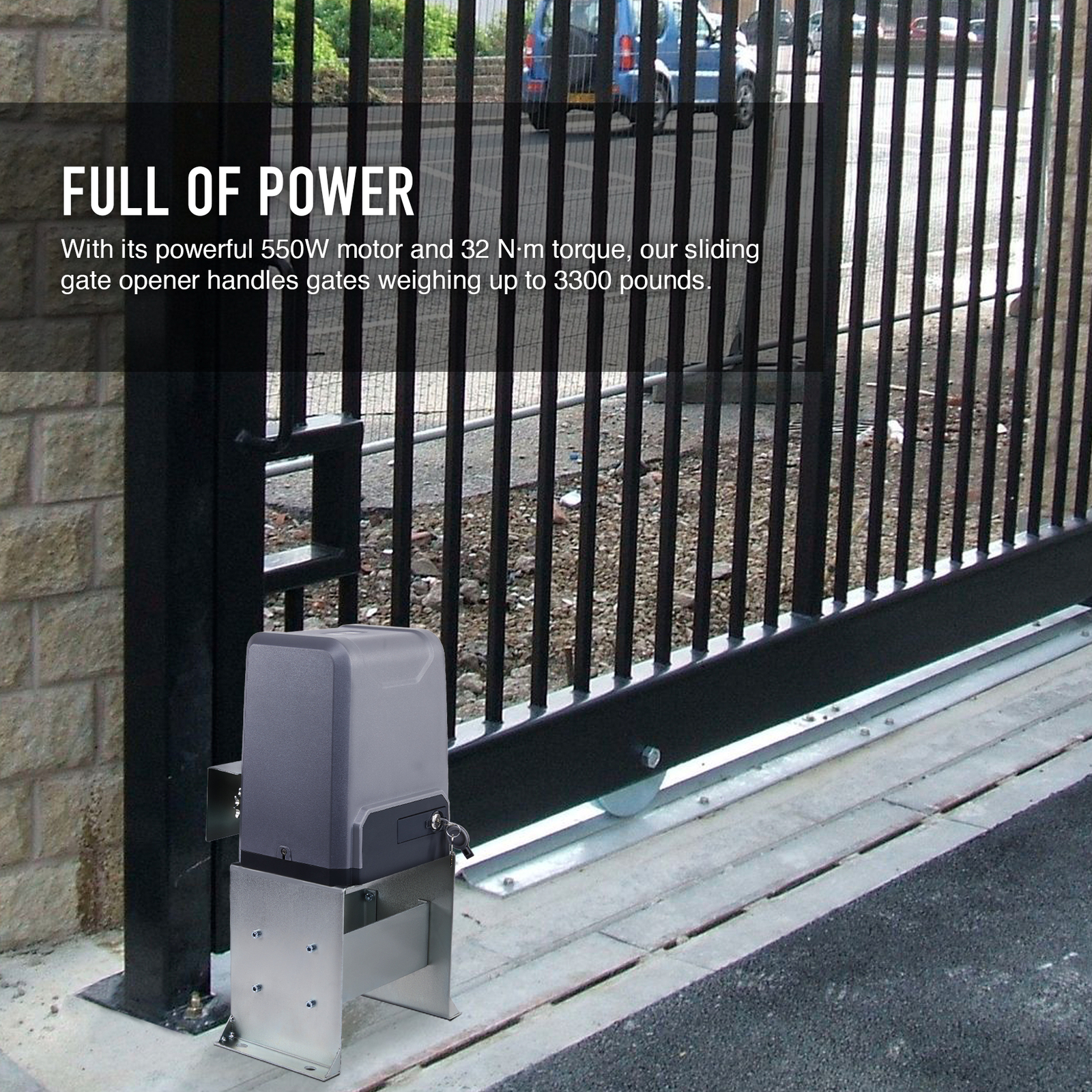 CO-Z 3300lb APP Control Automatic Sliding Gate Opener Door Operator w ...