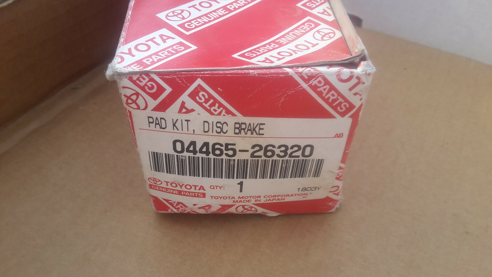 04465-26320 Genuine Original Toyota Front Disc Brake Pad Kit | eBay ...