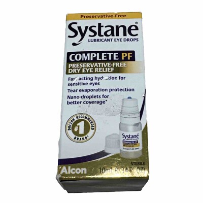 2Pk-Systane Complete Preservative Free Eye Drops~0.34 Oz *Please See ...