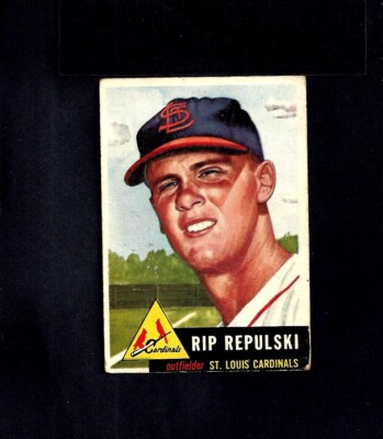 1953 TOPPS #172 RIP REPULSKI--(RC)--BV $50--CARDINALS--NO CREASES--VG ...