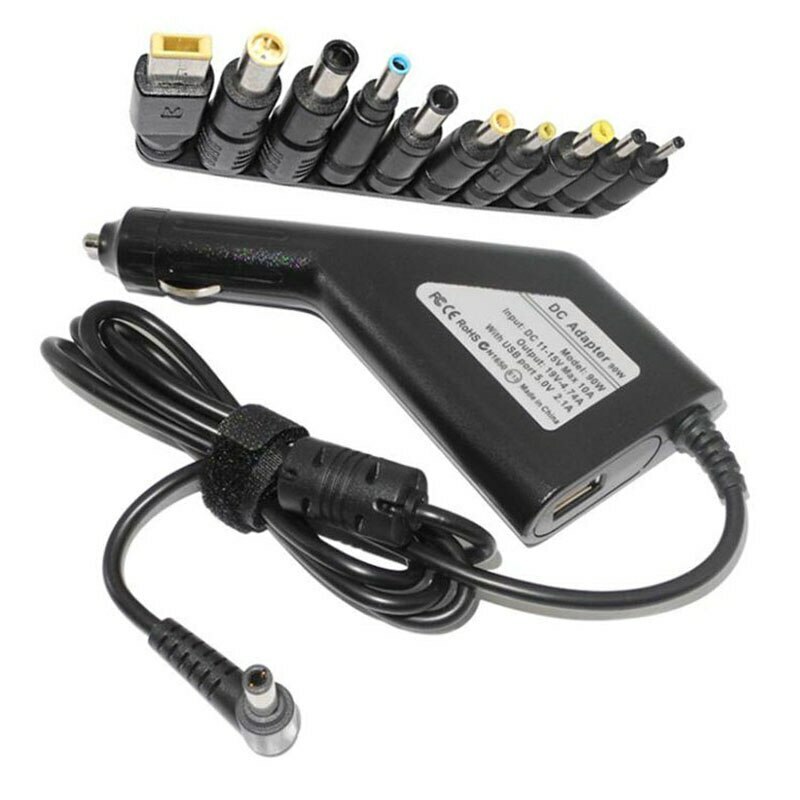 Laptop Car Adapter Car Power Supply AK ND 32 19V / 4.74A 90W 7.4 X 5.0