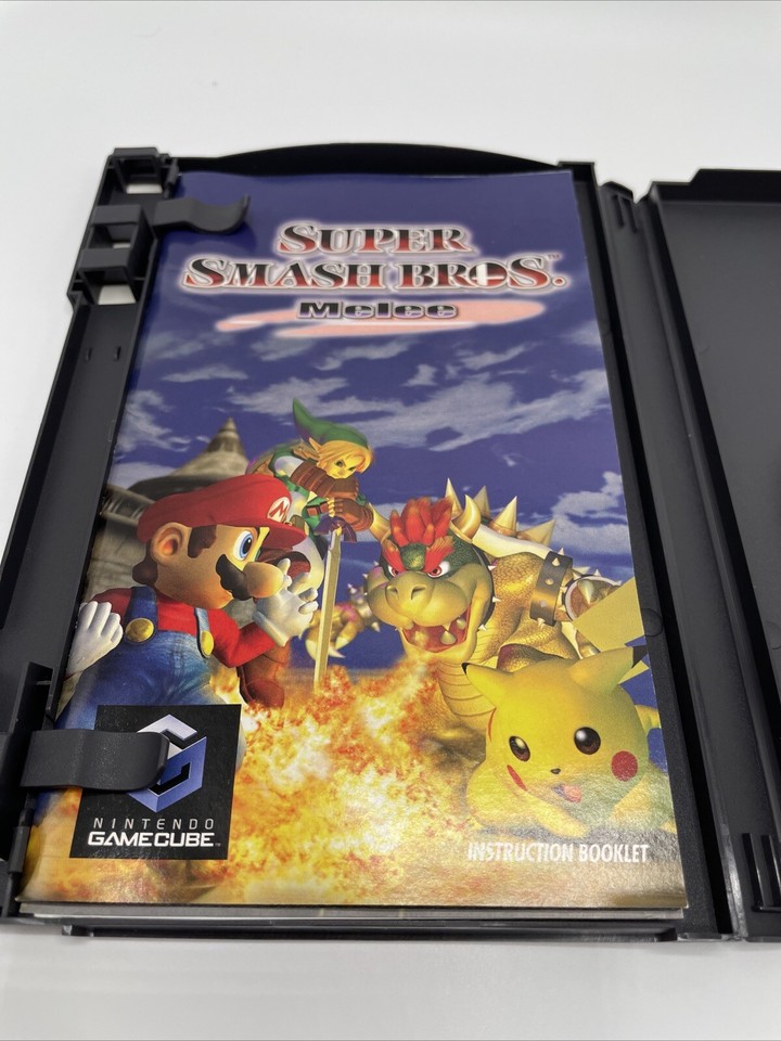Super Smash Bros Melee Nintendo GameCube Complete CIB Black Label First ...
