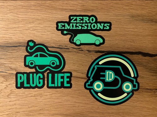 3x Elektro Auto Aufkleber E Stromer Sticker Wallbox Zero Emmision ...