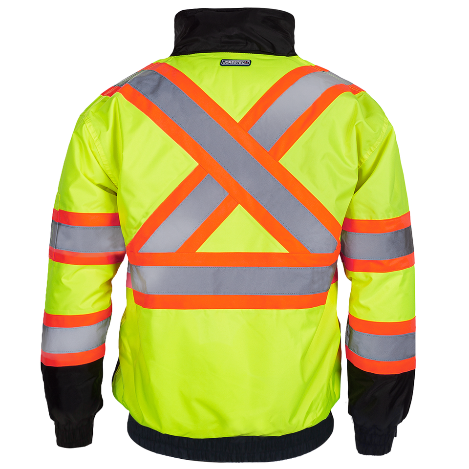 Hi-Vis Insulated Safety Bomber X Back Reflective Jacket ROAD WORK HIGH ...