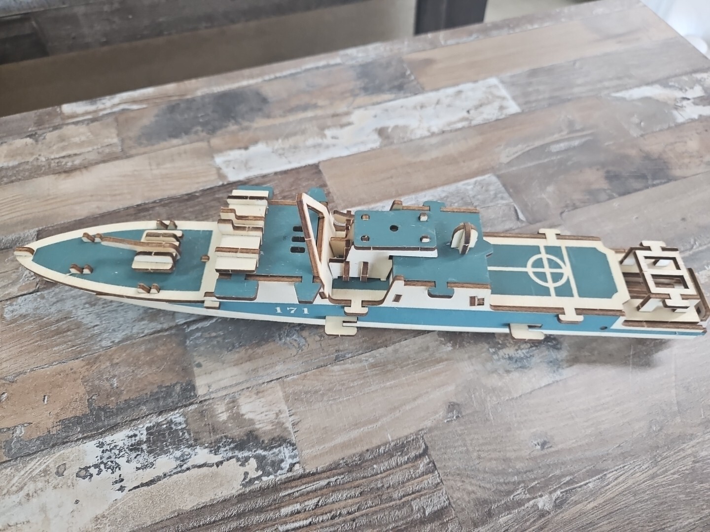 Hand Made Wood Wooden USS USA Navy Ship 171 Military Woodwork USA Made ...