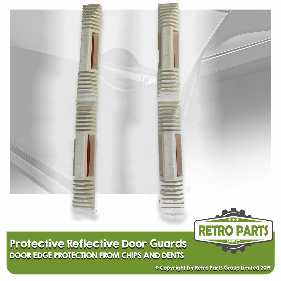 Retro White Protective Reflective Door Guard for Fiat Edge Chip Covers ...