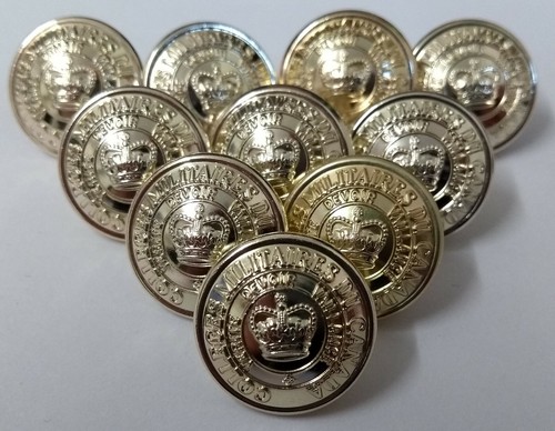 Genuine Canadian Issue RMC CMR Military College19mm Dress Buttons X10 ...