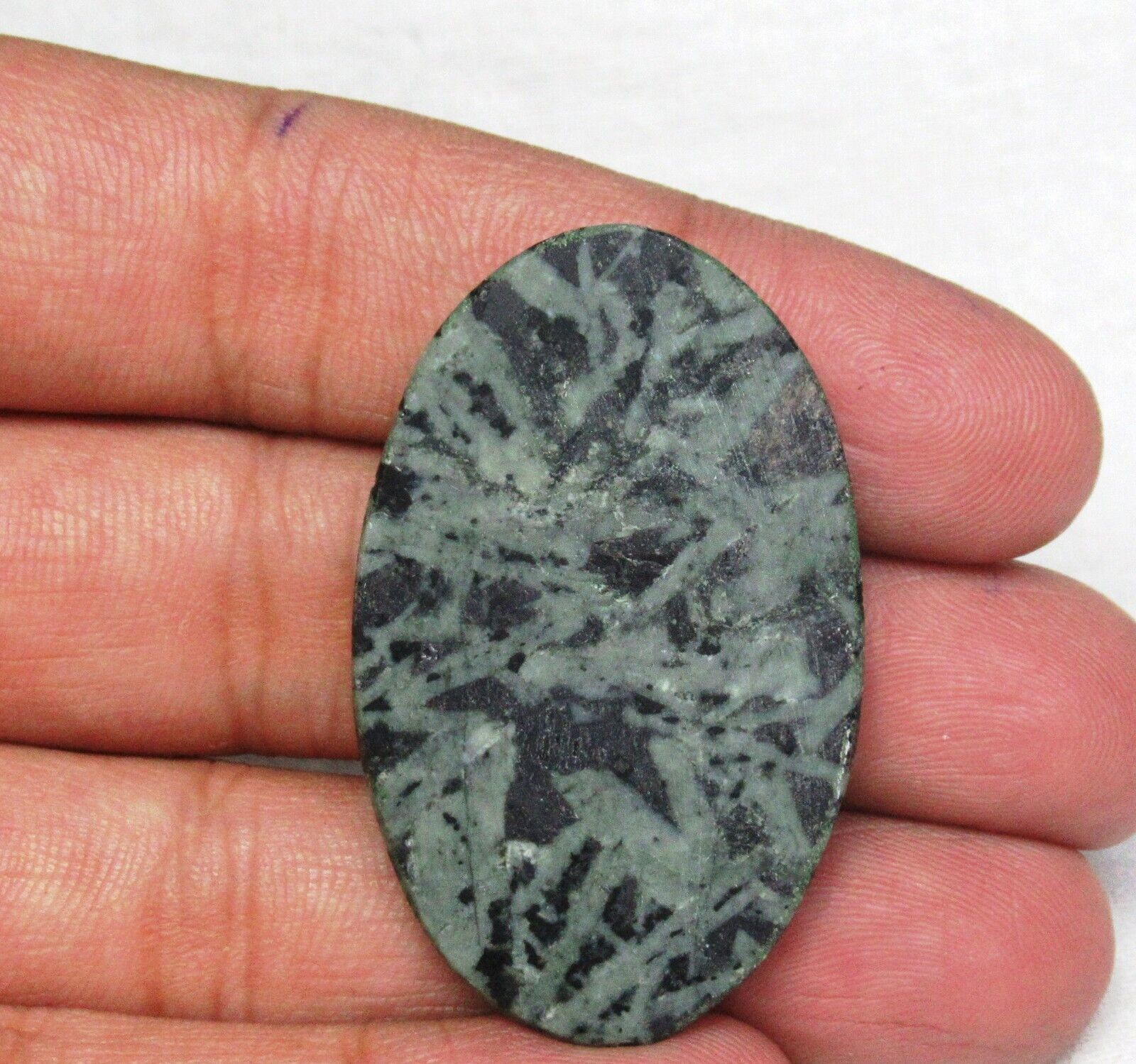 Natural Chinese Writing Stone Cabochon Oval Shape 69.35 ct Loose ...