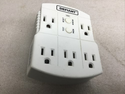 DEFIANT 5 Safety Outlet Surge Protector Cat No 30339 | eBay