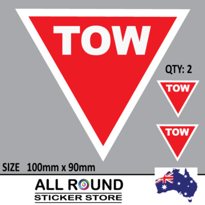 2 x TOW Point Stickers triangle cams approved racing decals | eBay UK