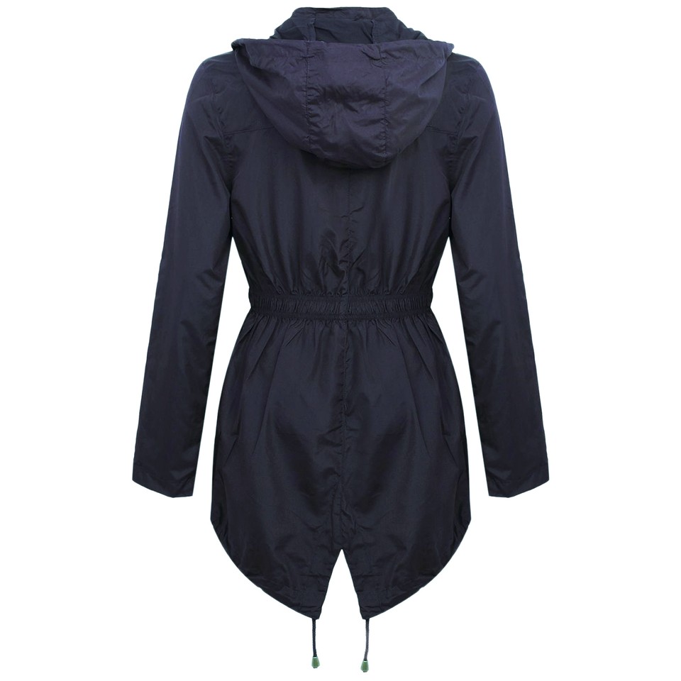 LADIES RAIN MAC WOMENS SHOWER RAINCOAT GIRLS FISHTAIL FESTIVAL KAGOOL ...