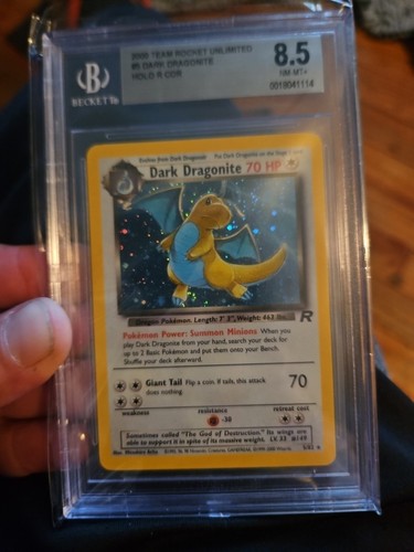 Pokemon TCG DARK DRAGONITE FART SWIRL /STARLIGHT FOIL BECKETT GRADED 8. ...