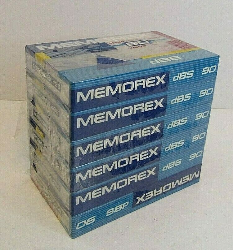 Memorex Pink Yellow DBS 90 Retro Audio Cassette Tapes 6 Pack Unused ...
