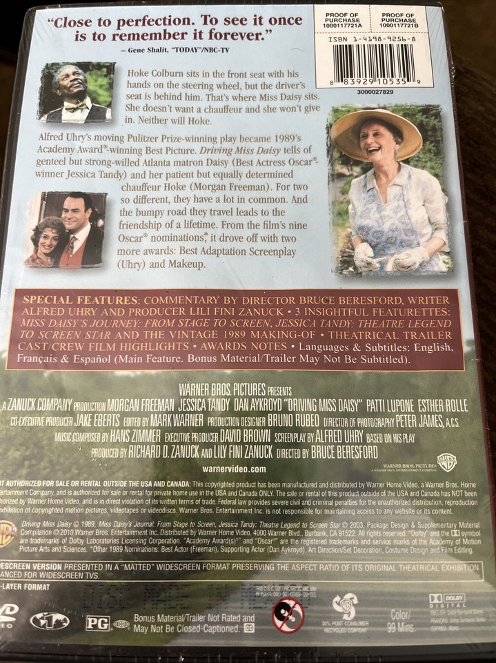 Driving Miss Daisy (DVD, 1989) NEW 883929105359| eBay