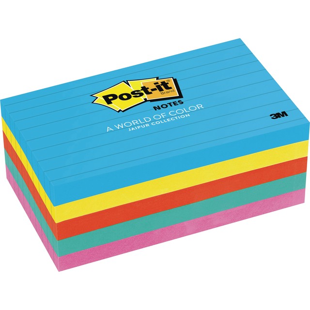 Post-it Notes Ultra Color Notes, 3 x 5, Five Colors, 5 100-Sheets Pads ...
