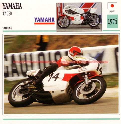 YAMAHA TZ 750 John DODDS 1974 : Fiche Moto #000041 | eBay