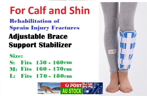 S/M/L Adjustable Brace Support Stabilizer For Calf Shin Sprain Injury ...