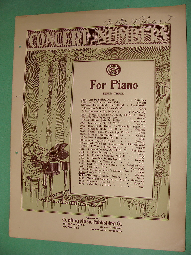 Loreley Op 2 1908 piano solo by Hans Seeling ed. M Greenwald | eBay