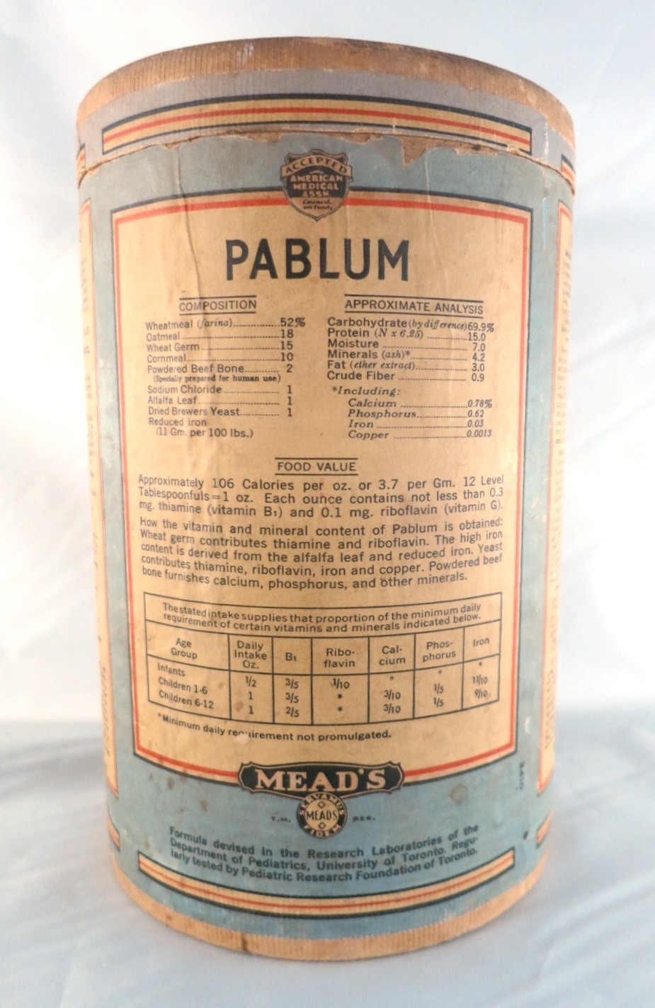 Antique vtg 1930s Mead's Pablum Oats | eBay