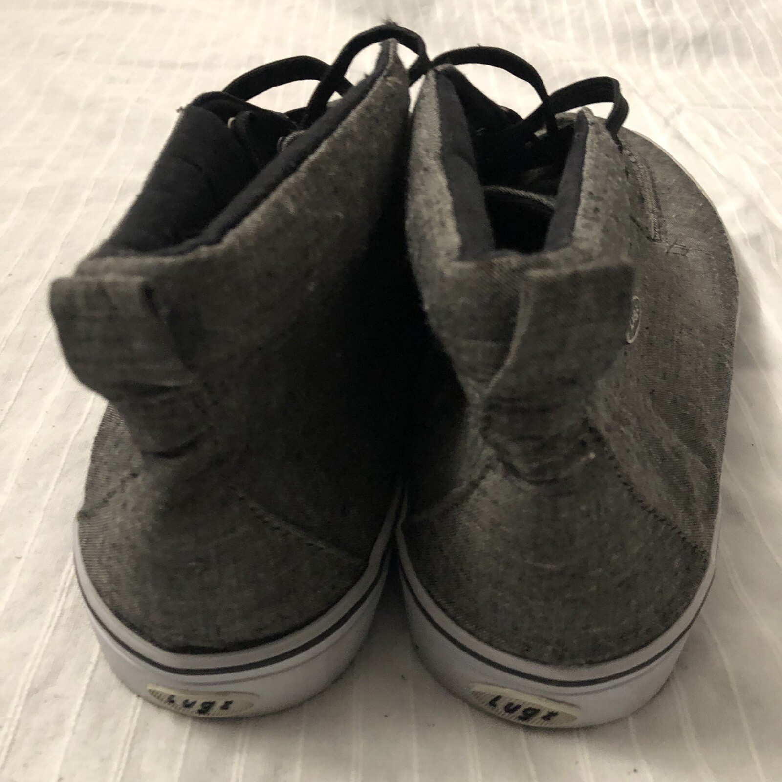 Lugz Strider Men's Strider Dark Gray Denim Mid Sneakers Size 13 | eBay