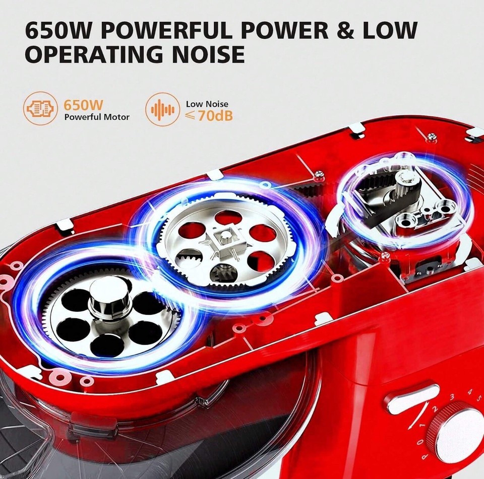 CHEFTRONIC Stand Mixer,4.5Qt Tilt-Head Electric Household Stand ...