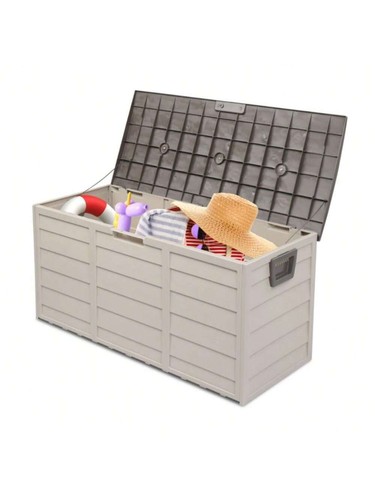 Best-selling 75gal 130lb Brown Plastic Courtyard Storage Box N001 | eBay