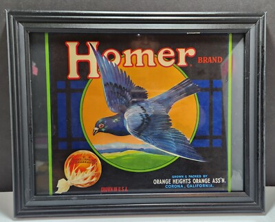 Vintage Homer Brand Oranges Poster in Frame | eBay