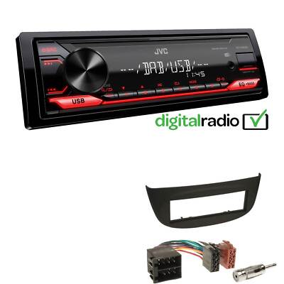 JVC 1-DIN Digital Media Autoradio DAB+ USB AUX für Renault Wind schwarz ...