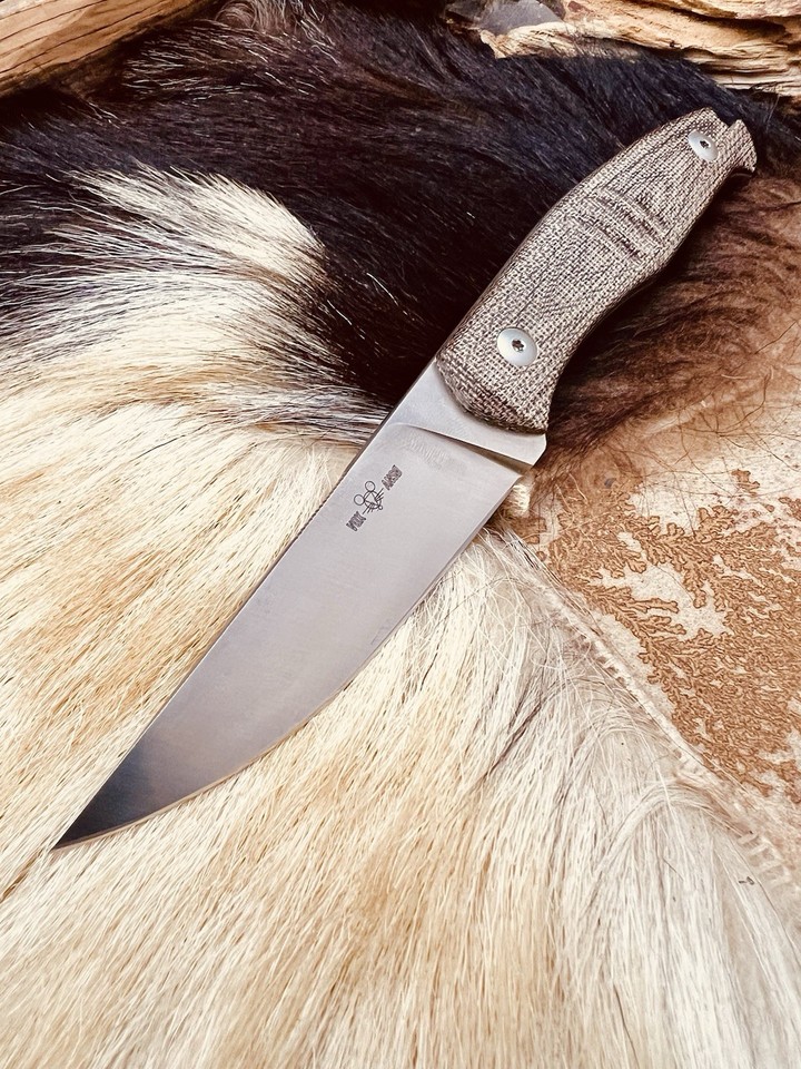 Giant Mouse Knives GMF2 G10 Handle Black Leather Sheath | eBay