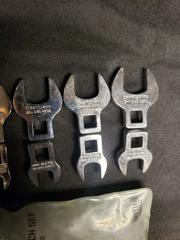 CRAFTSMAN 10pc METRIC Crowfoot Wrench Set 10mm - 19mm Crows Foot 94363 ...