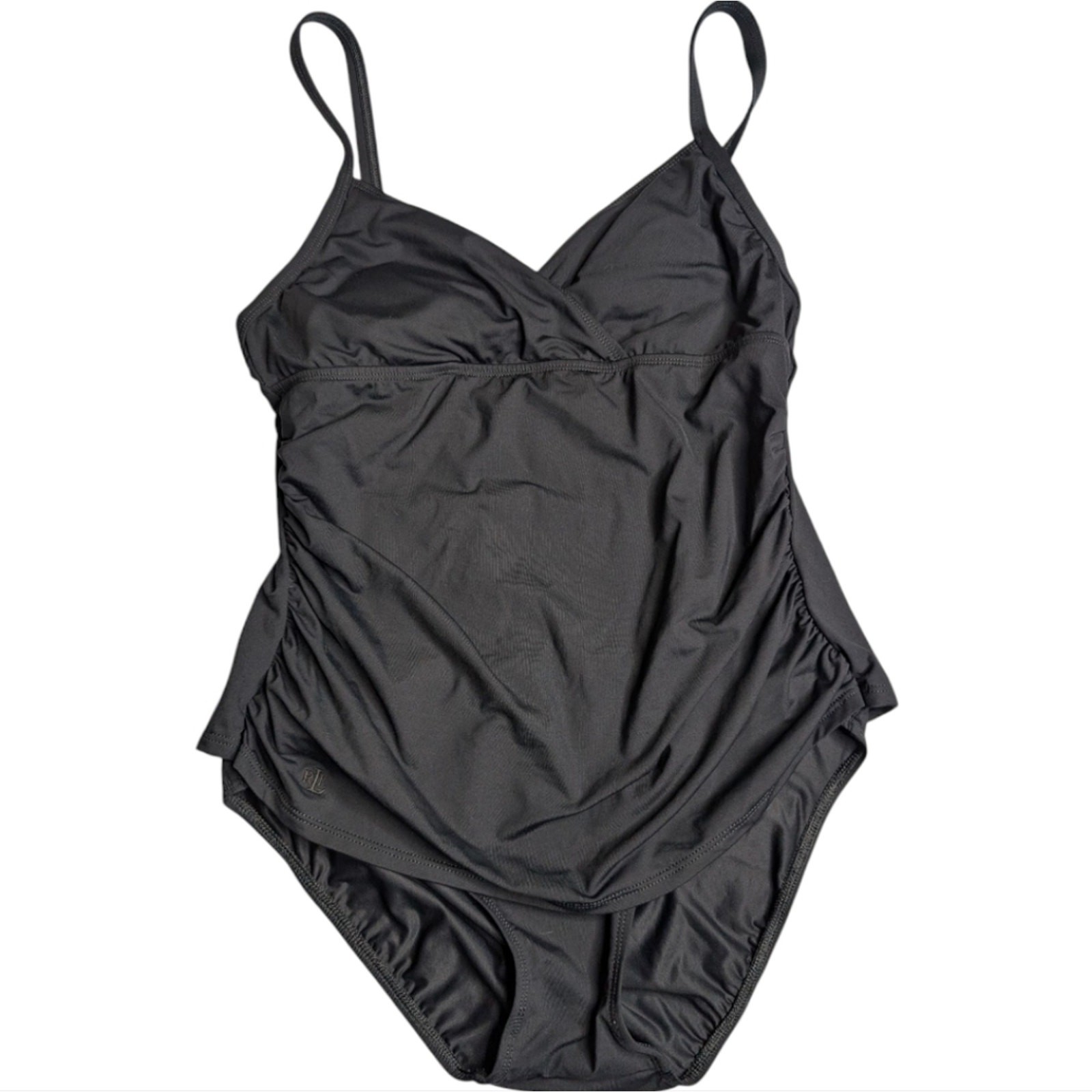 Lauren Ralph Lauren Faux Tankini Slimming Black One P… - Gem