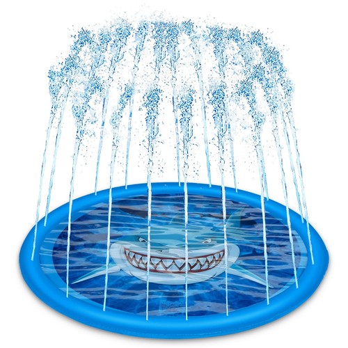 Kids Splash Pad 68-Inch, Adjustable Outdoor Water Play Sprinklers ...
