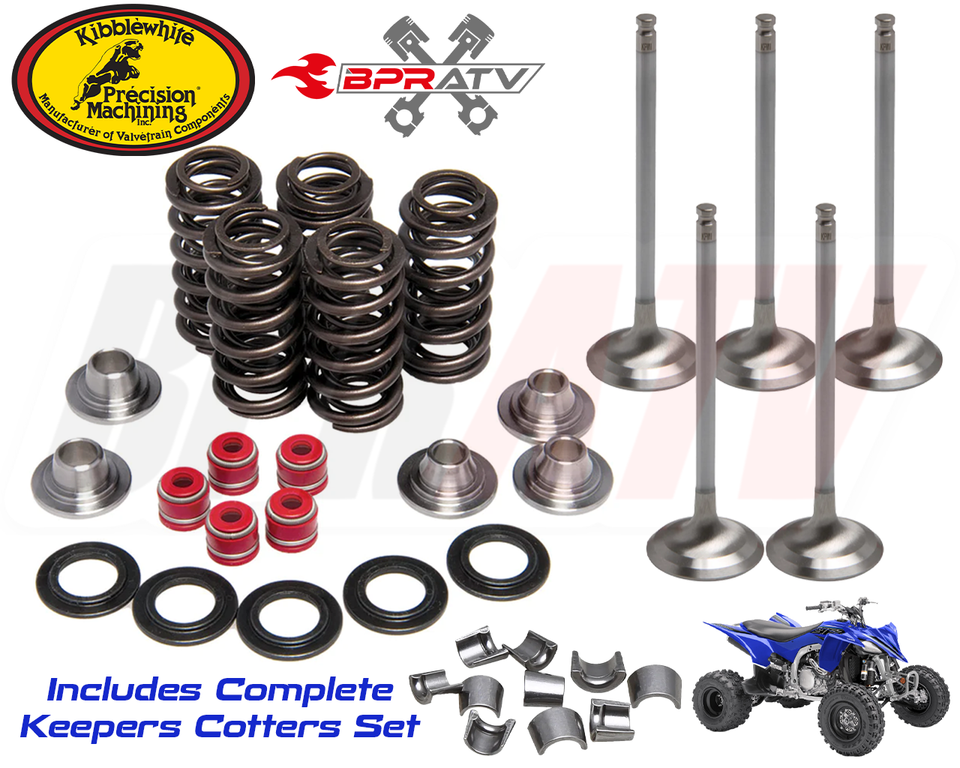 YFZ450 YFZ 450 KIBBLEWHITE +1mm Intake Valves Exhaust Valve Ti Spring ...