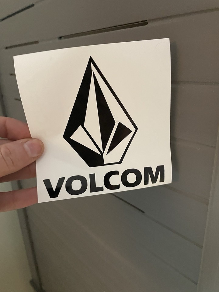 Volcom Geometric Logo Skateboard Sticker Black Design Permanent Vinyl ...