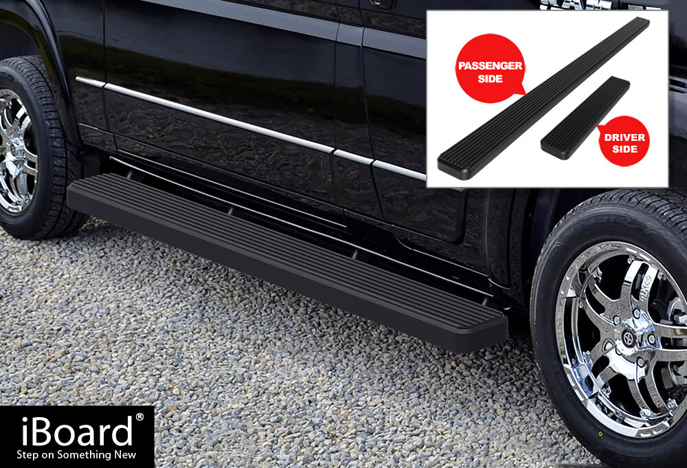 APS Premium 6" Black Side Steps Fit 14-25 Ram ProMaster 118in Wheelbase ...